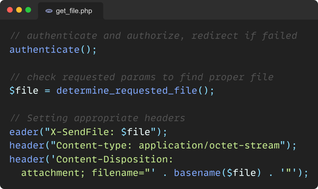 ارسال فایل با ماژول X-SendFile